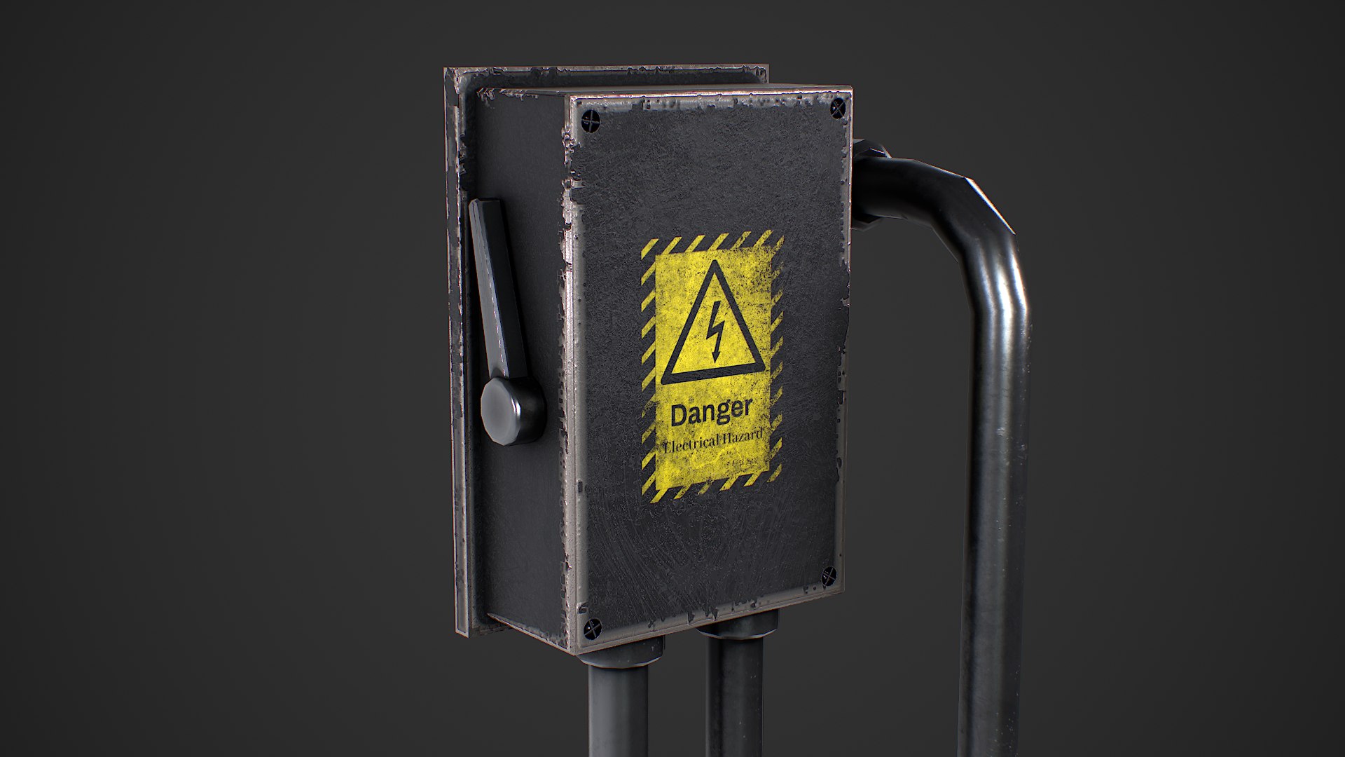 3D Main Power Switch Box Closed Model - TurboSquid 2096969