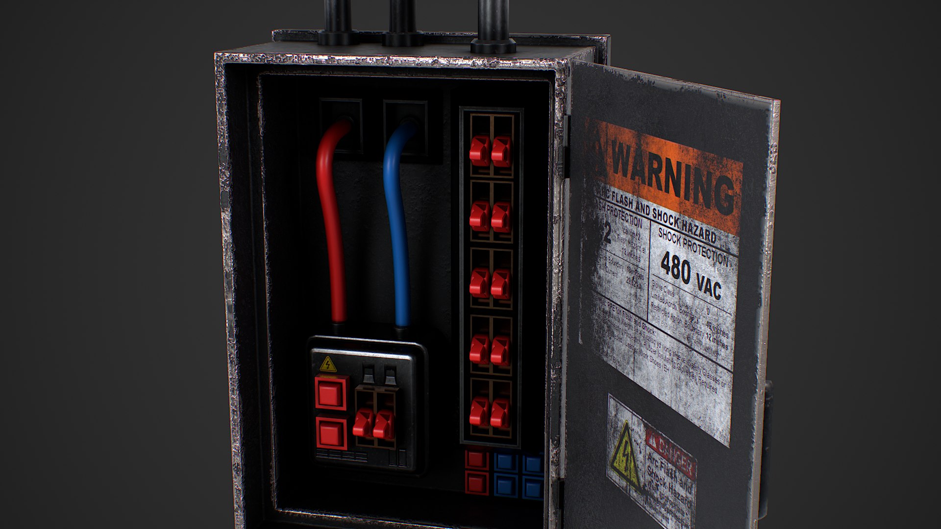 3D Main Power Switch Box Closed Model - TurboSquid 2096969