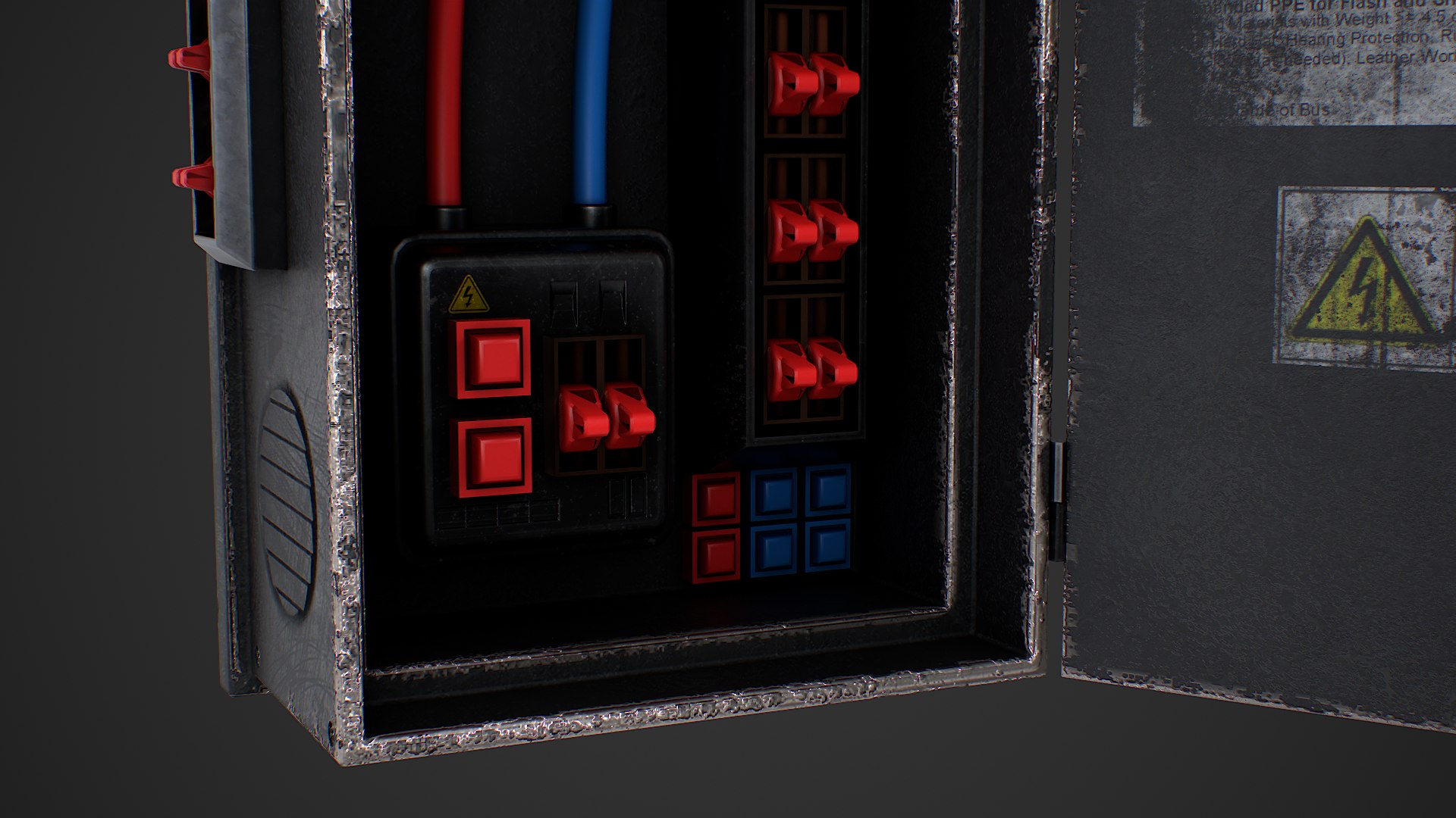 3D Main Power Switch Box Closed Model - TurboSquid 2096969