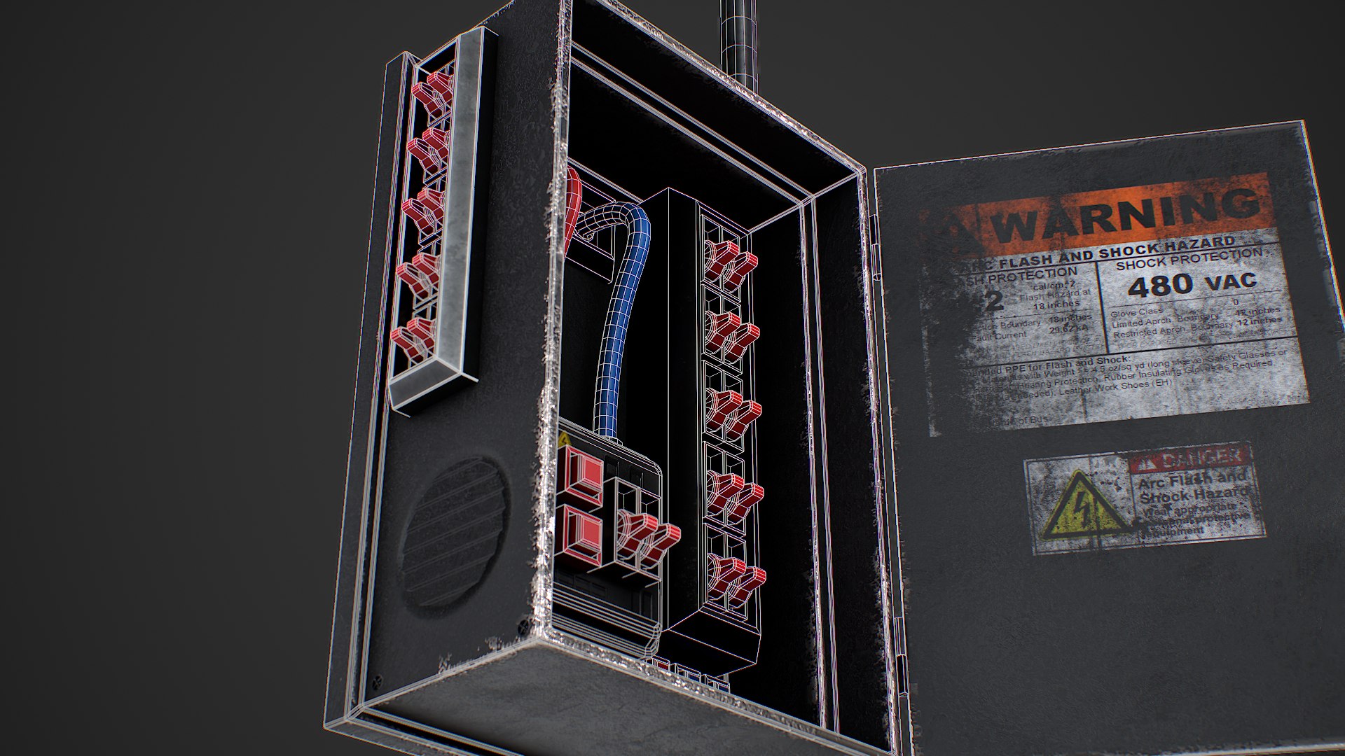 3D Main Power Switch Box Closed Model - TurboSquid 2096969