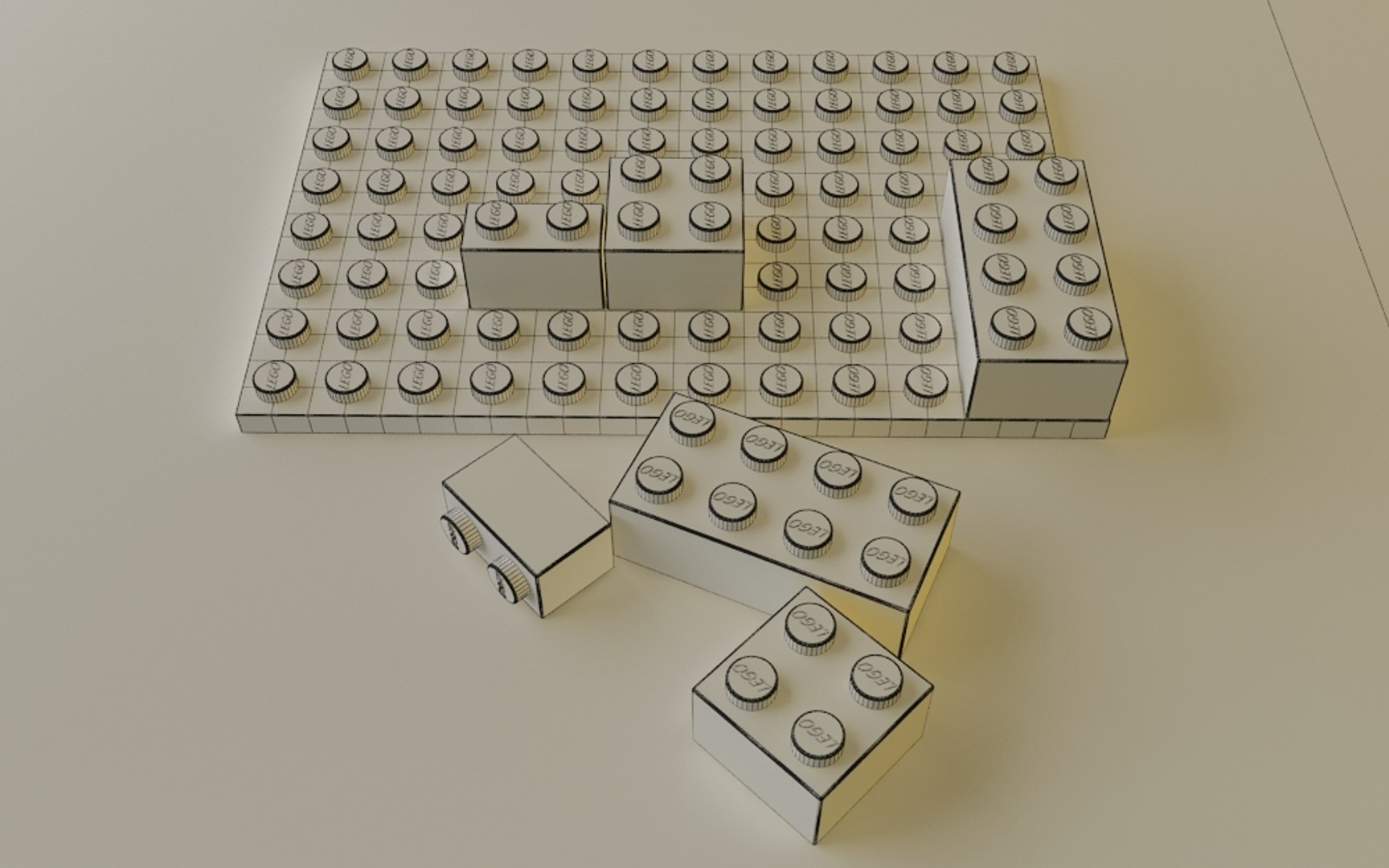 3d model lego modeled