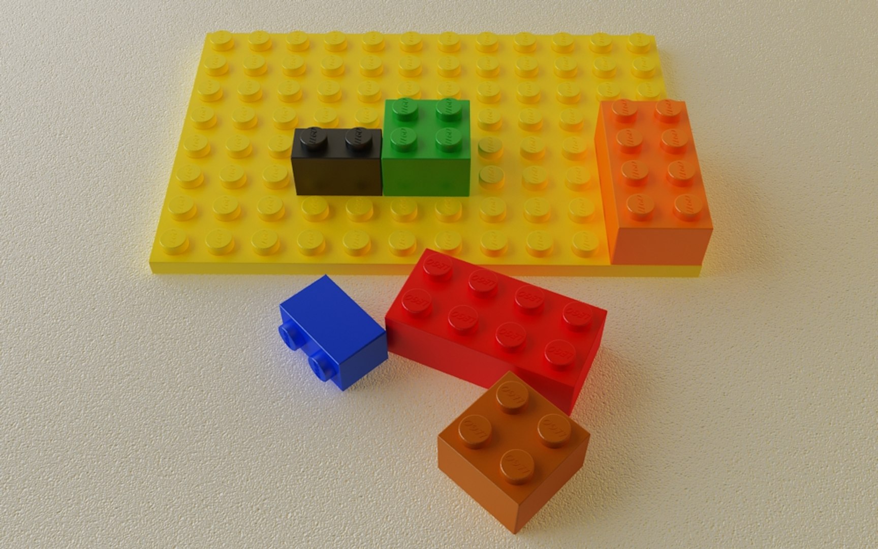 3d model lego modeled