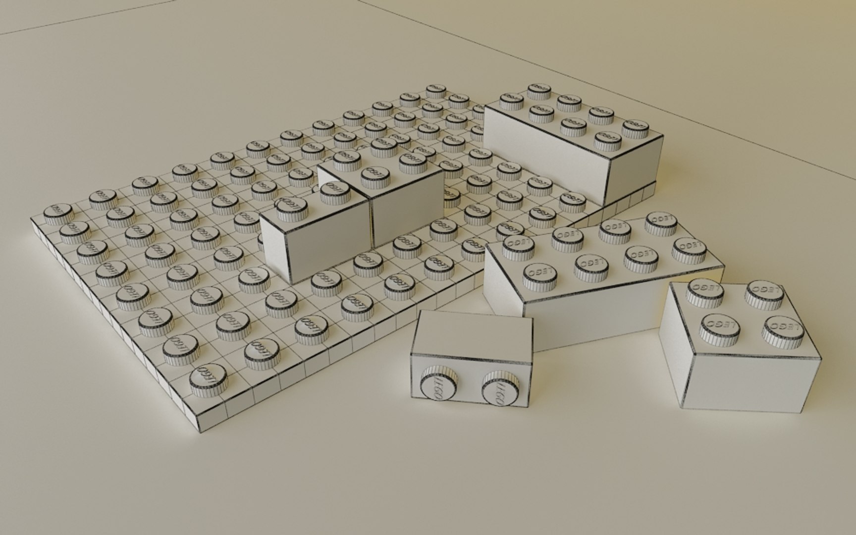 3d model lego modeled