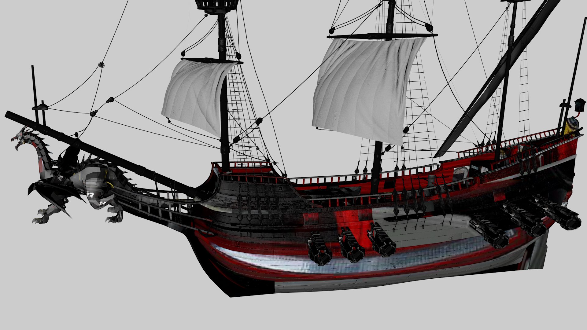Dragon Pirate Ship 3D - TurboSquid 2250330