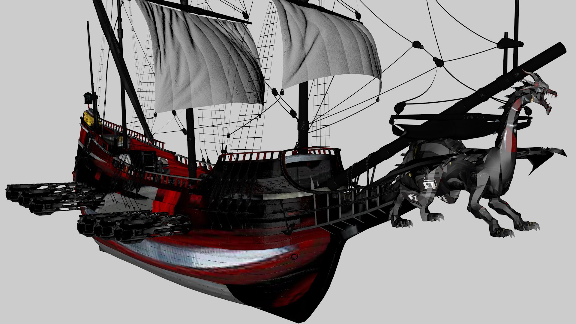 Dragon Pirate Ship 3D - TurboSquid 2250330