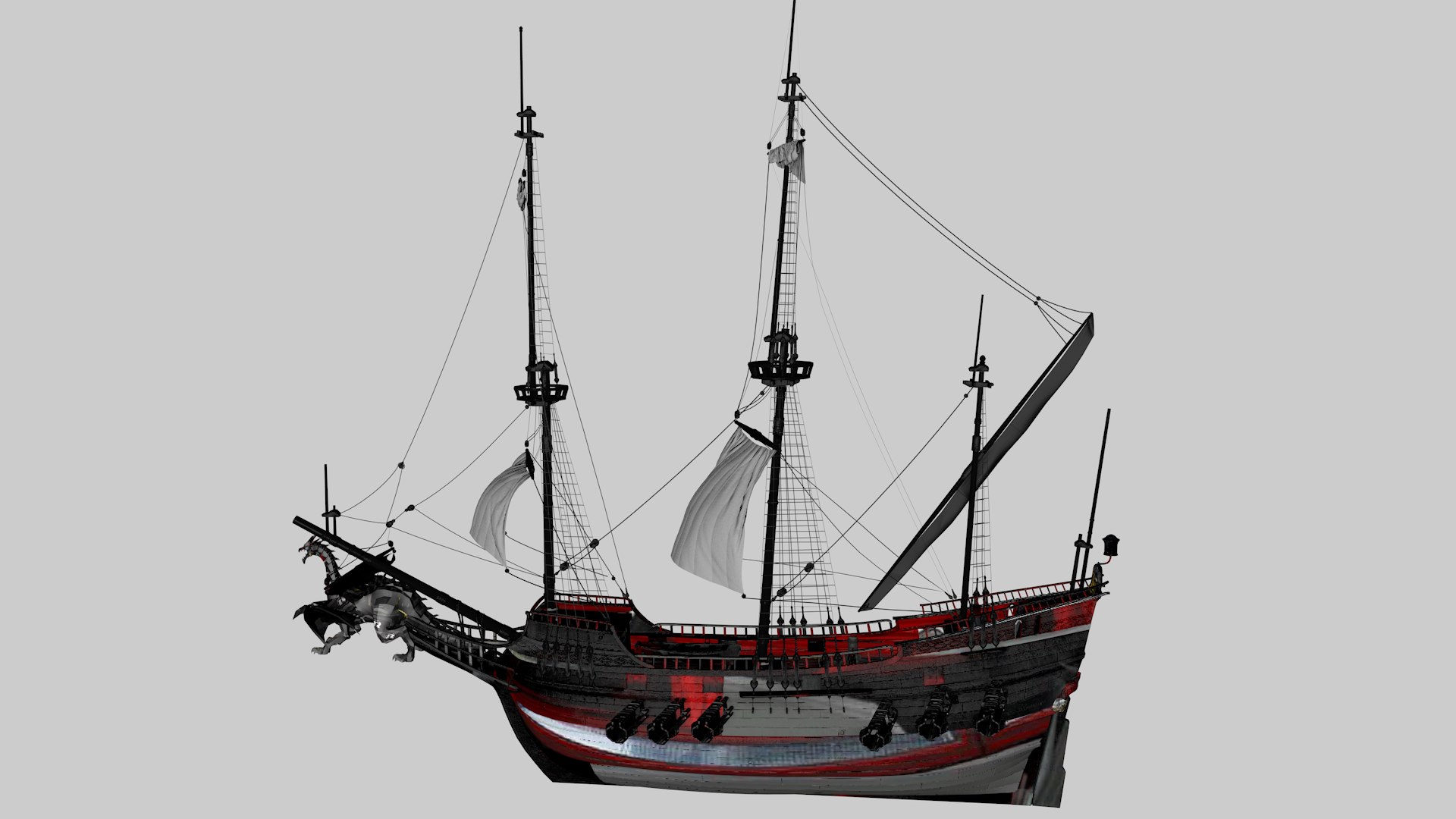 Dragon Pirate Ship 3D - TurboSquid 2250330