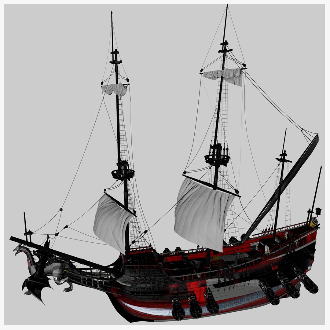 Dragon Pirate Ship 3D - TurboSquid 2250330