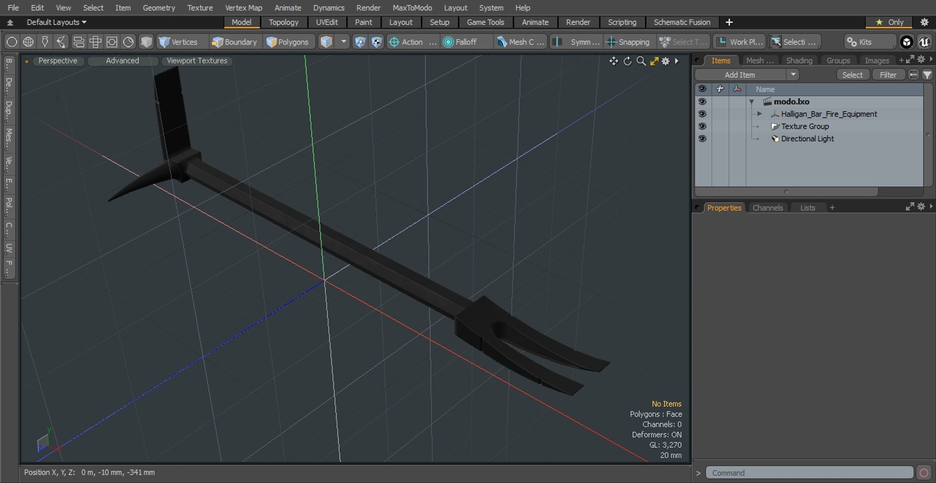 3D Model Halligan Bar Fire Equipment - TurboSquid 2164081