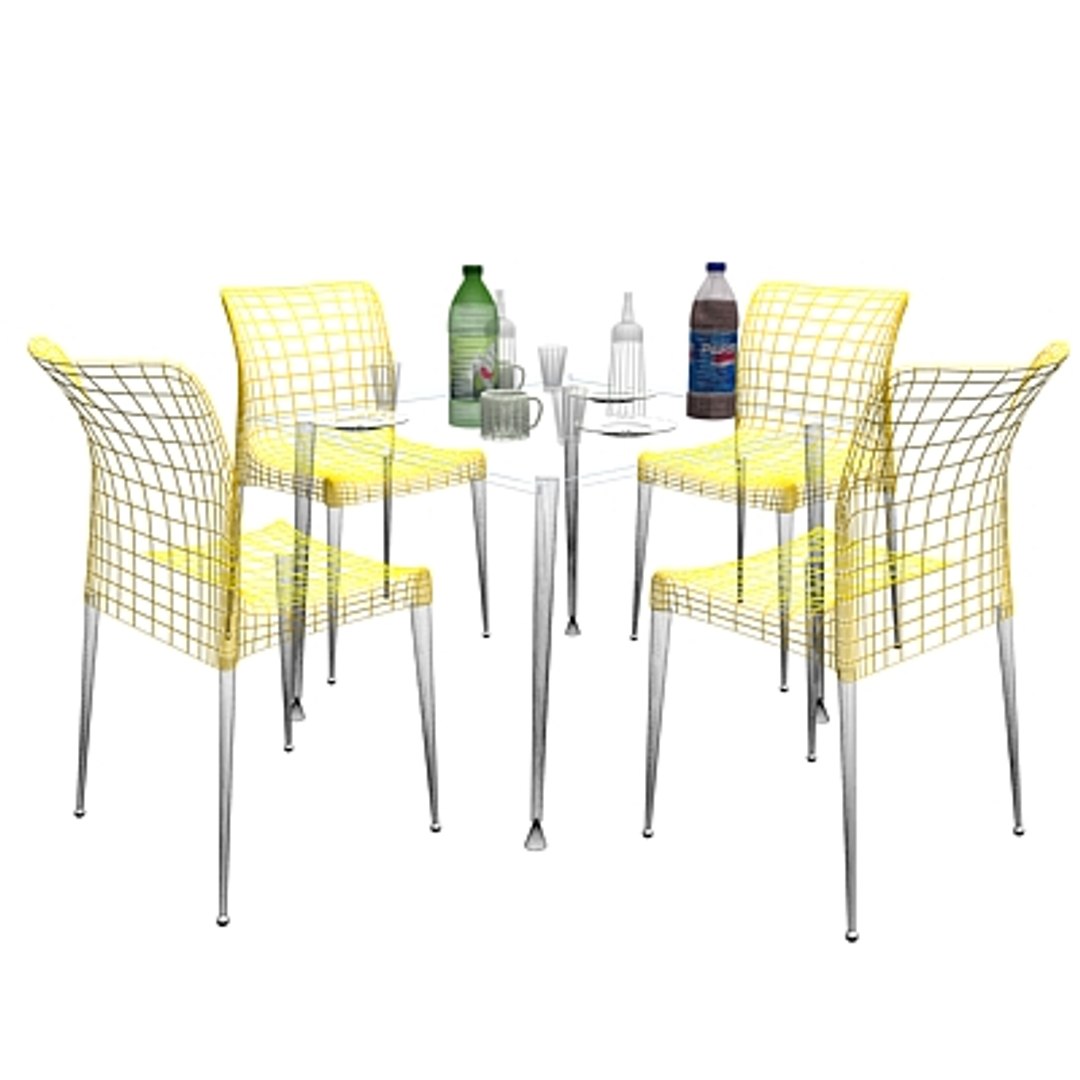 Cafe Table Chairs Model