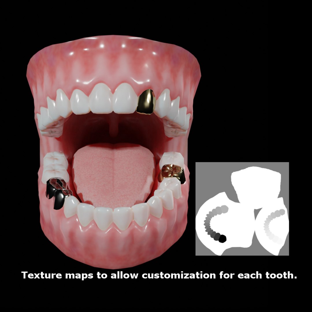 Human Mouth For Characters Low-poly Model - TurboSquid 1817481