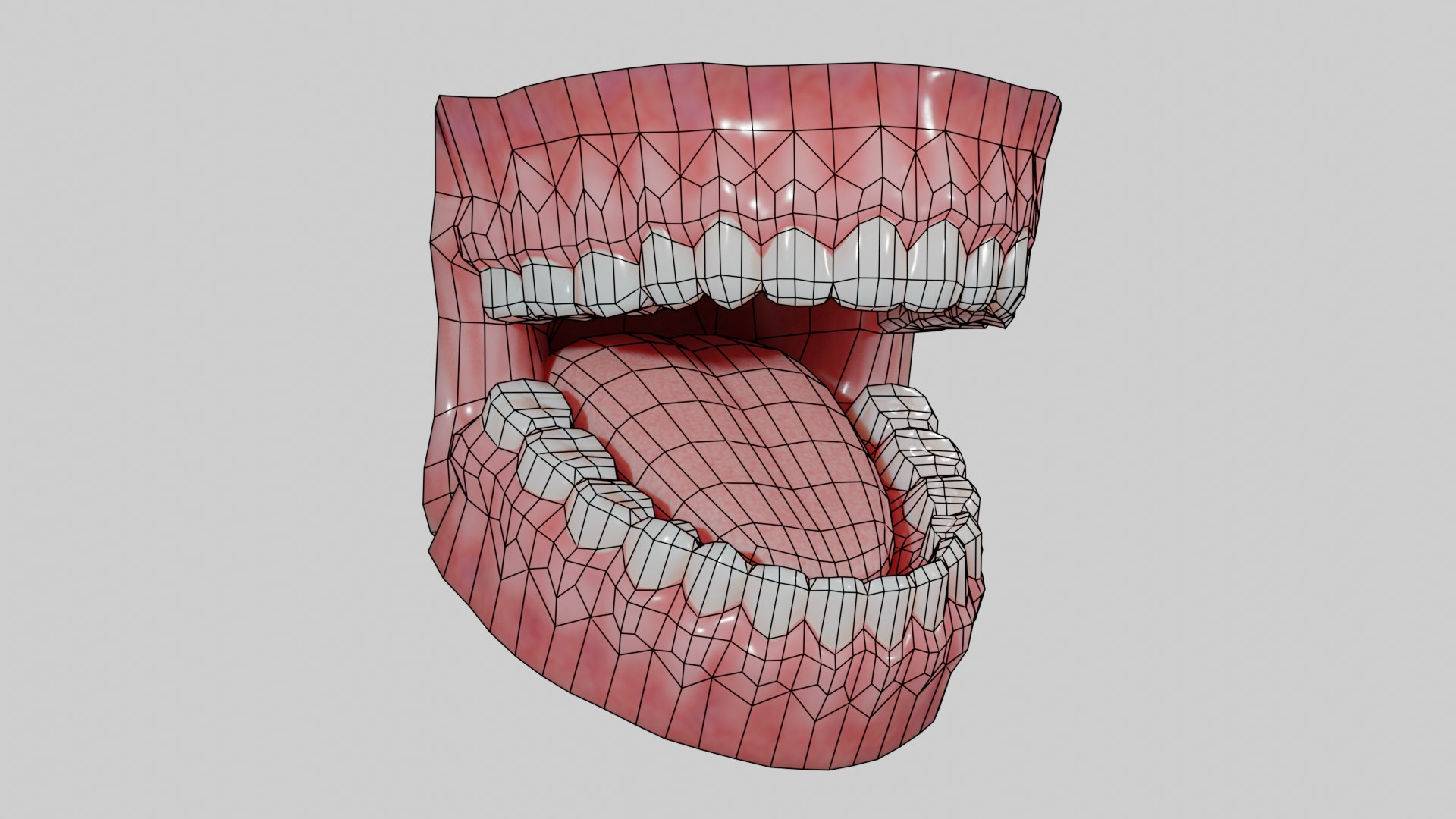 Human Mouth For Characters Low-poly Model - TurboSquid 1817481