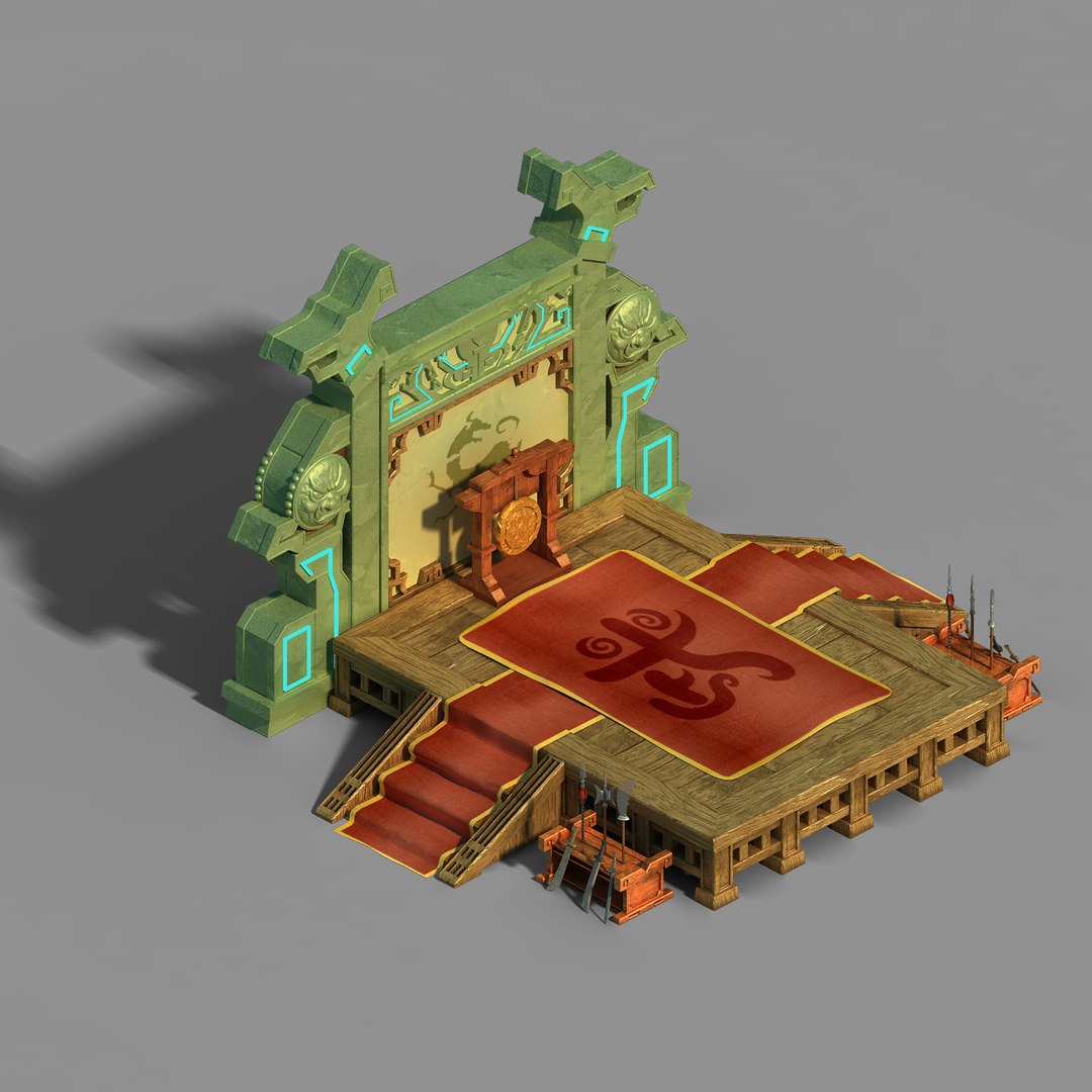 Gang building - martial arts model - TurboSquid 1452382