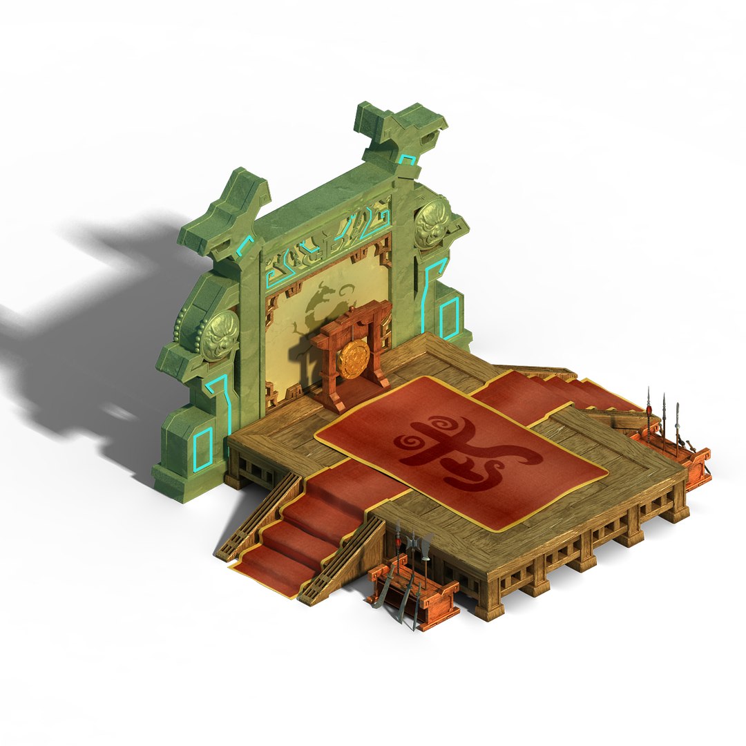 Gang building - martial arts model - TurboSquid 1452382