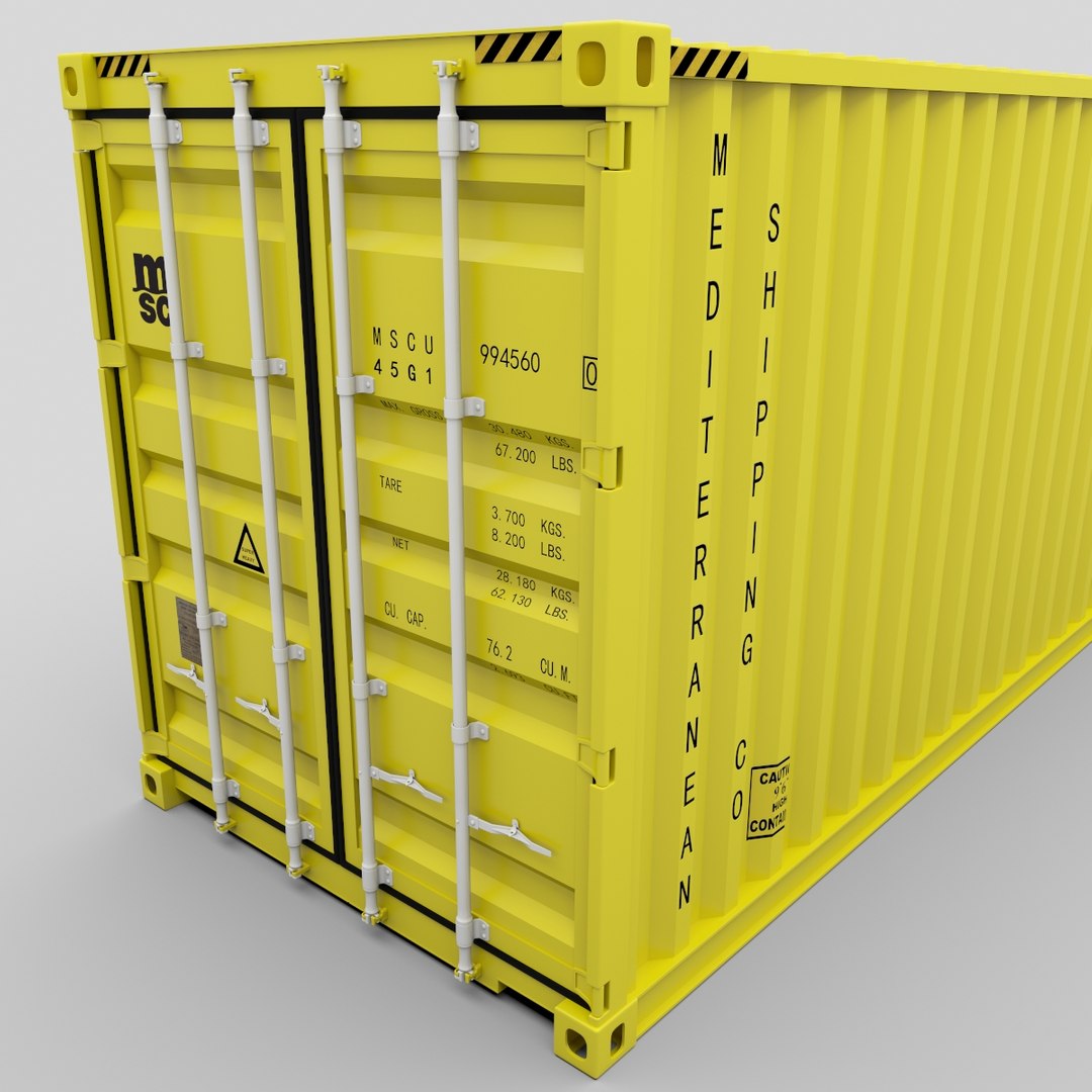 Mediterranean Shipping Container Msc 3d Obj