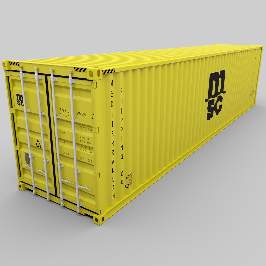 Mediterranean Shipping Container Msc 3d Obj