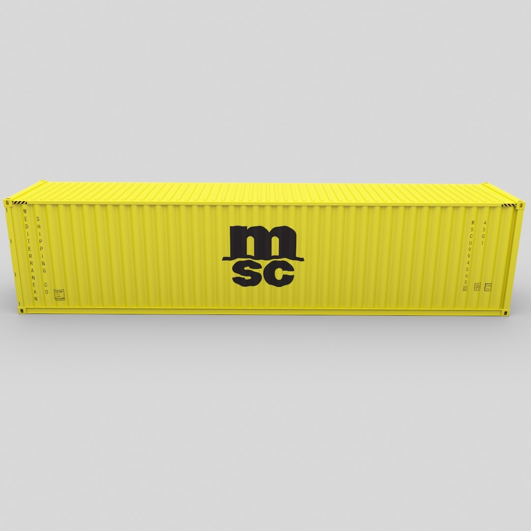 Mediterranean Shipping Container Msc 3d Obj