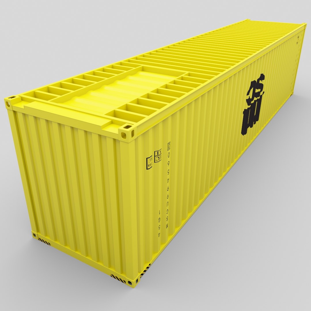 Mediterranean Shipping Container Msc 3d Obj