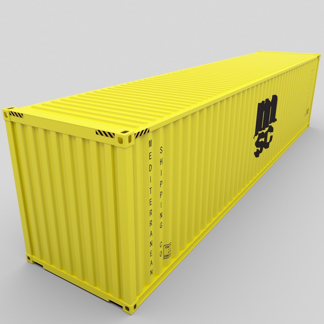 Mediterranean Shipping Container Msc 3d Obj