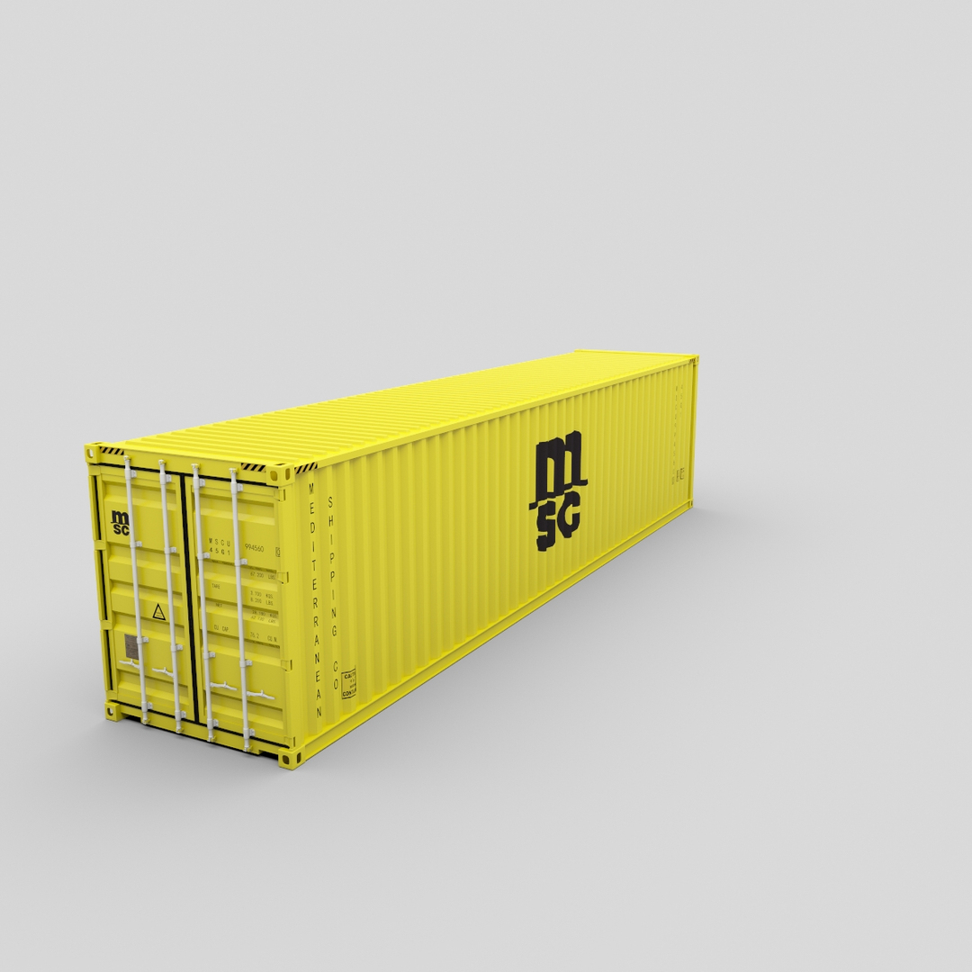 Mediterranean Shipping Container Msc 3d Obj