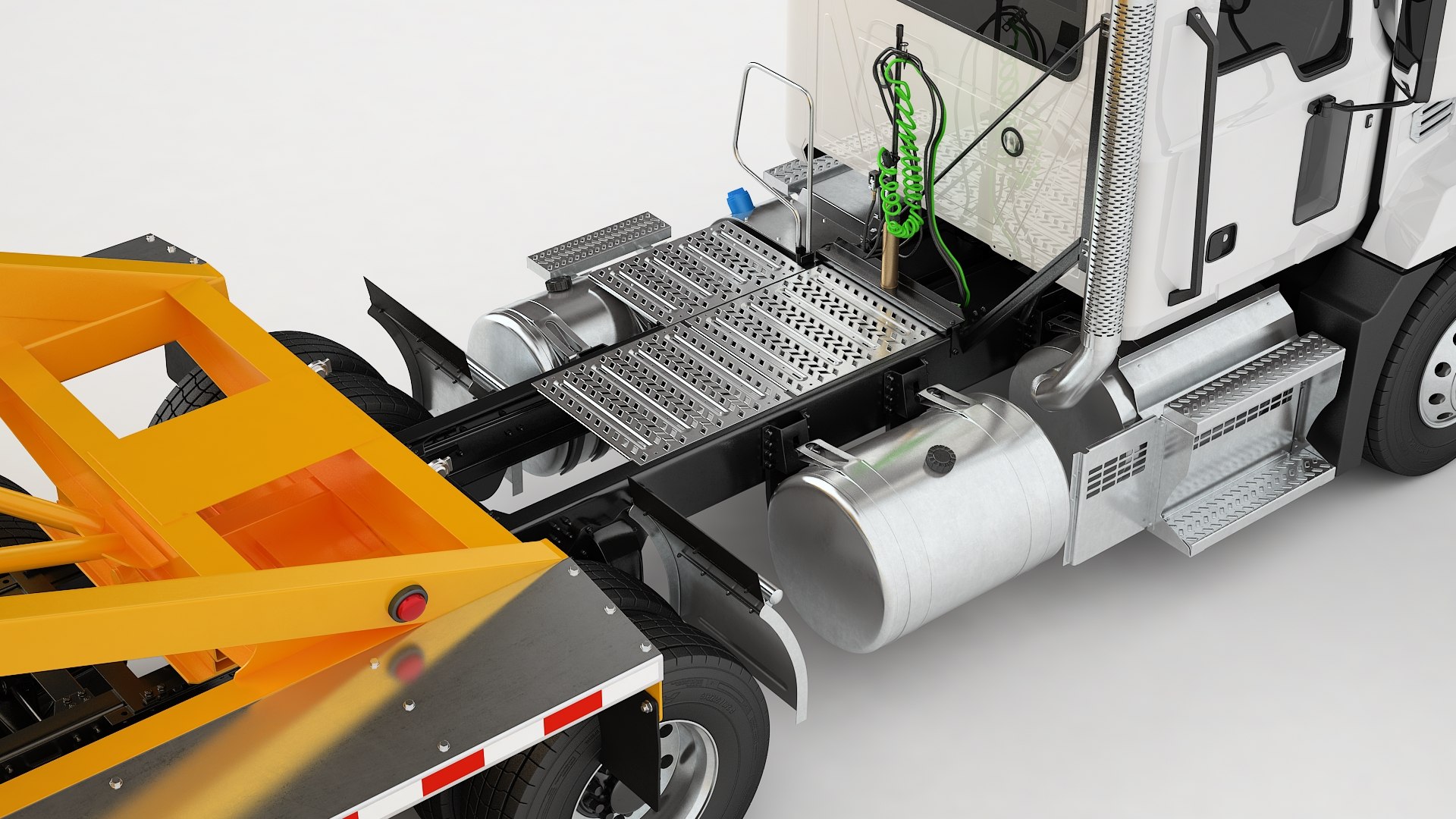 3D model Generic Semi Truck Belly Dump Trailer 02 - TurboSquid 2064447