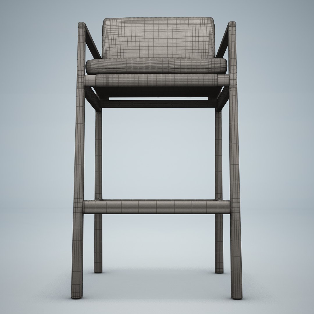 Mesa Aluminum Bar And Counter Stool - Frame Only 3D Model - TurboSquid ...