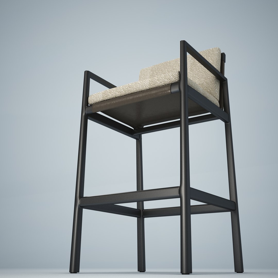 Mesa Aluminum Bar And Counter Stool - Frame Only 3D Model - TurboSquid ...