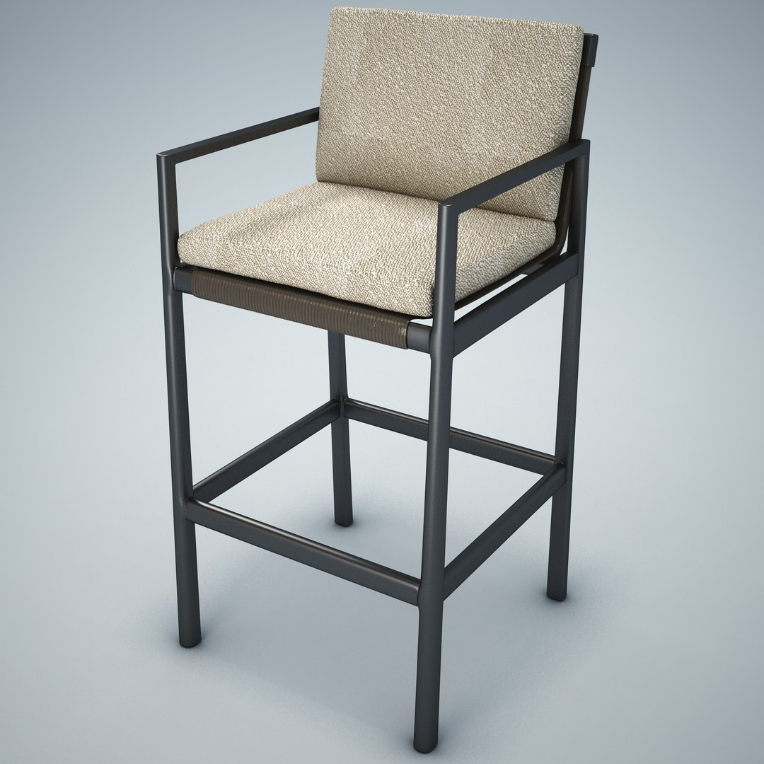 Mesa Aluminum Bar And Counter Stool - Frame Only 3D Model - TurboSquid ...