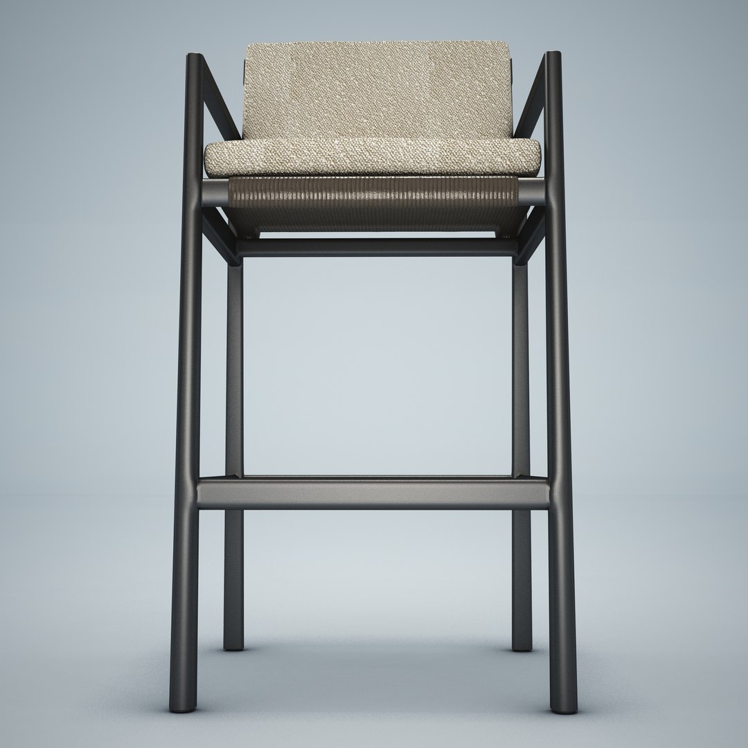 Mesa Aluminum Bar And Counter Stool - Frame Only 3D Model - TurboSquid ...