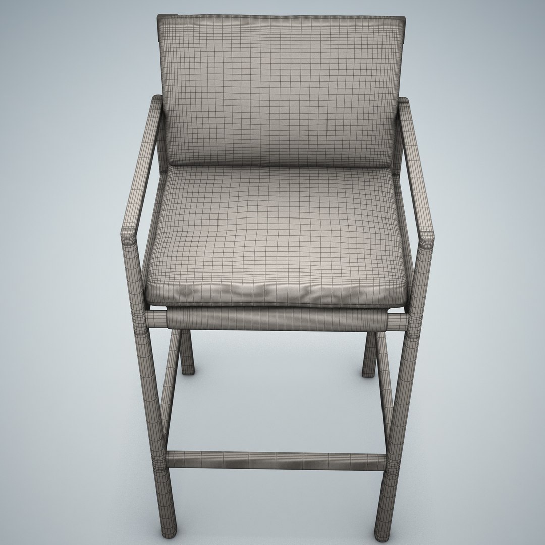 Mesa Aluminum Bar And Counter Stool - Frame Only 3D Model - TurboSquid ...