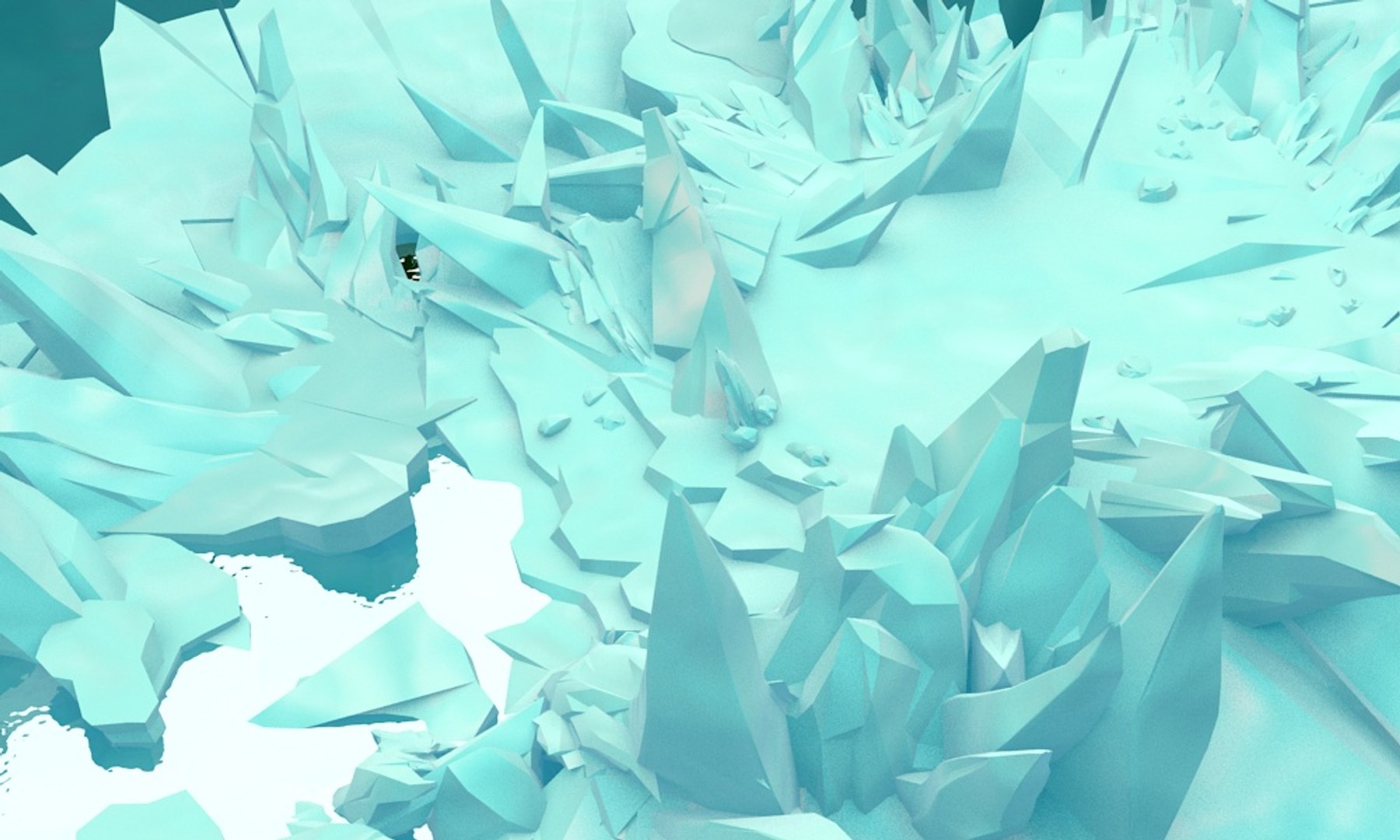 Cartoon Iceberg Ice Cave 3D Model - TurboSquid 1560677
