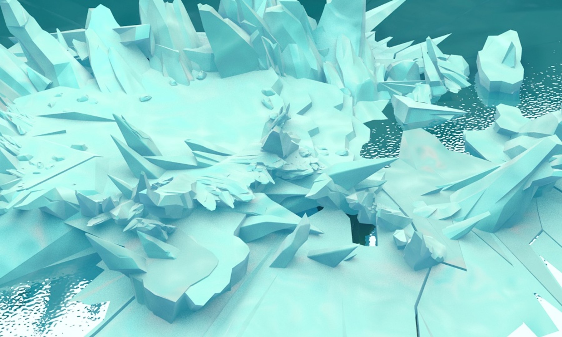 Cartoon Iceberg Ice Cave 3D Model - TurboSquid 1560677