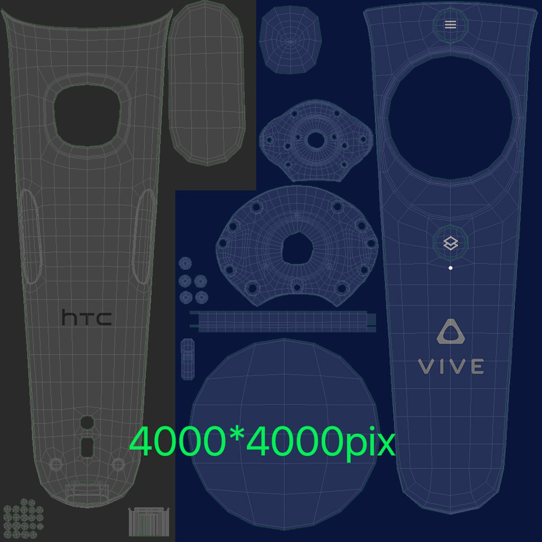 3D Htc Vive Controller Blue - TurboSquid 1260335