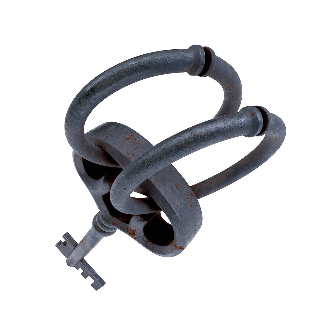 Treasure key dark metal 3D model - TurboSquid 1982386