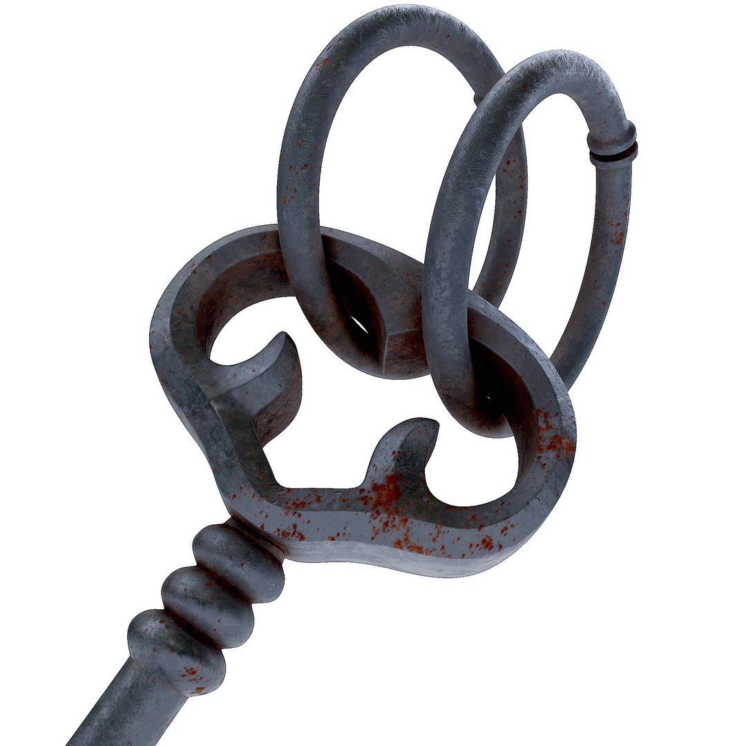 Treasure key dark metal 3D model - TurboSquid 1982386