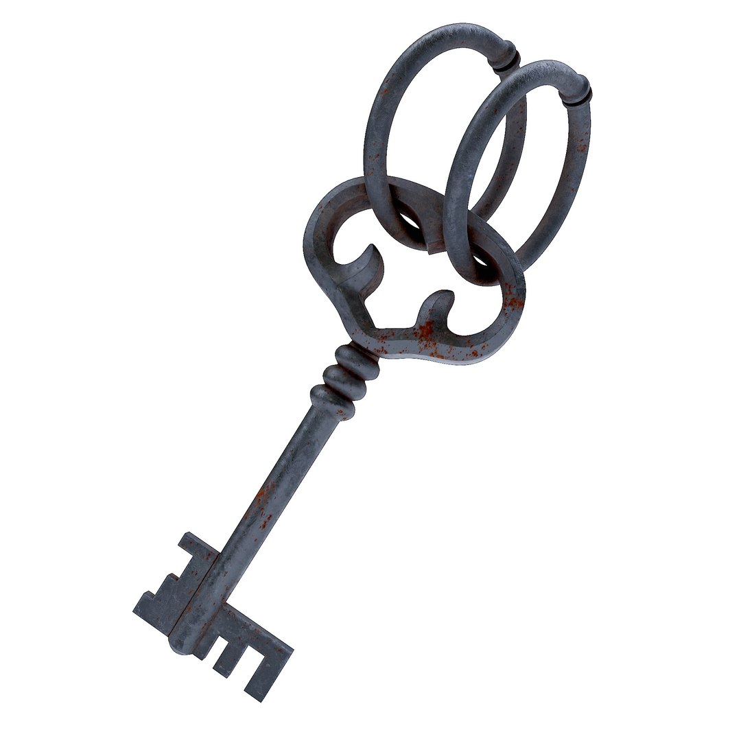 Treasure key dark metal 3D model - TurboSquid 1982386