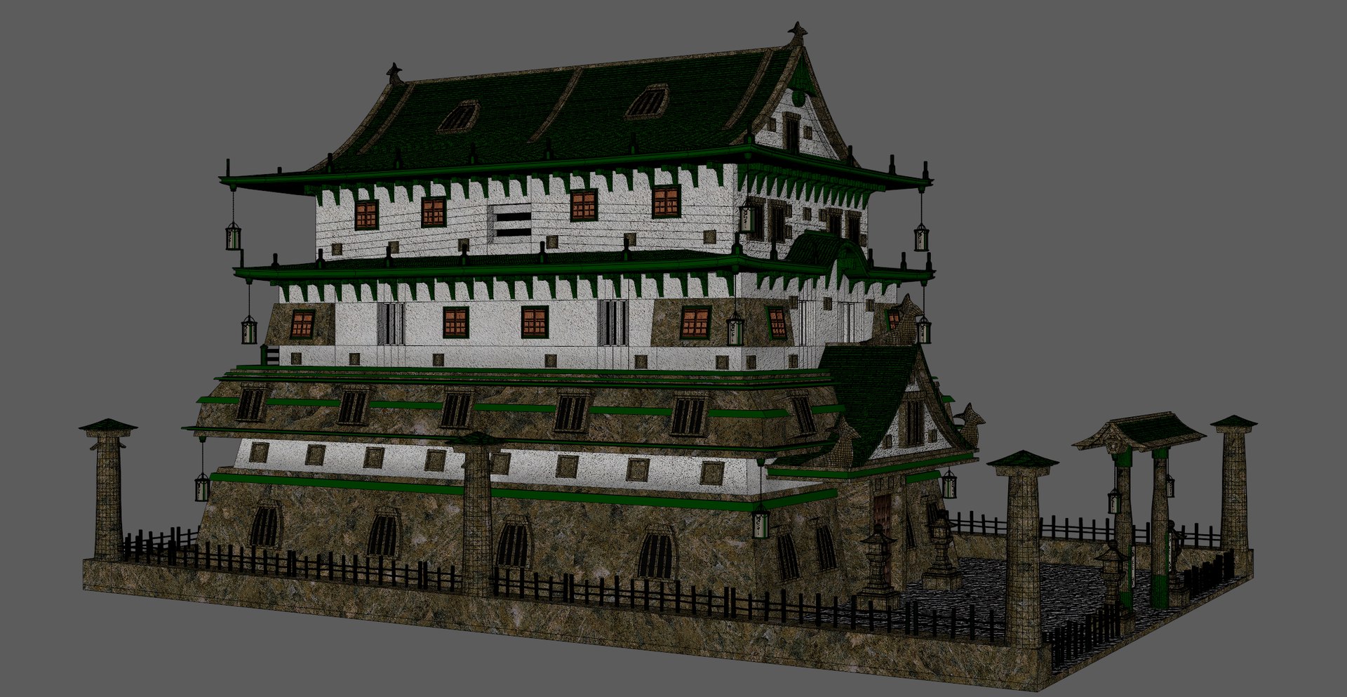 Japan Japanese Building 3D Model - TurboSquid 1698782