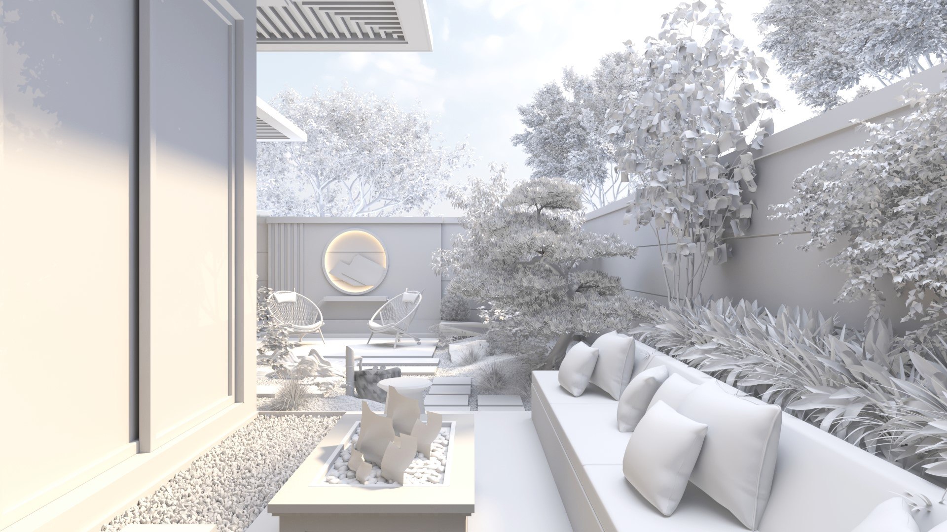 3D Quaint Courtyard Model - TurboSquid 2244632