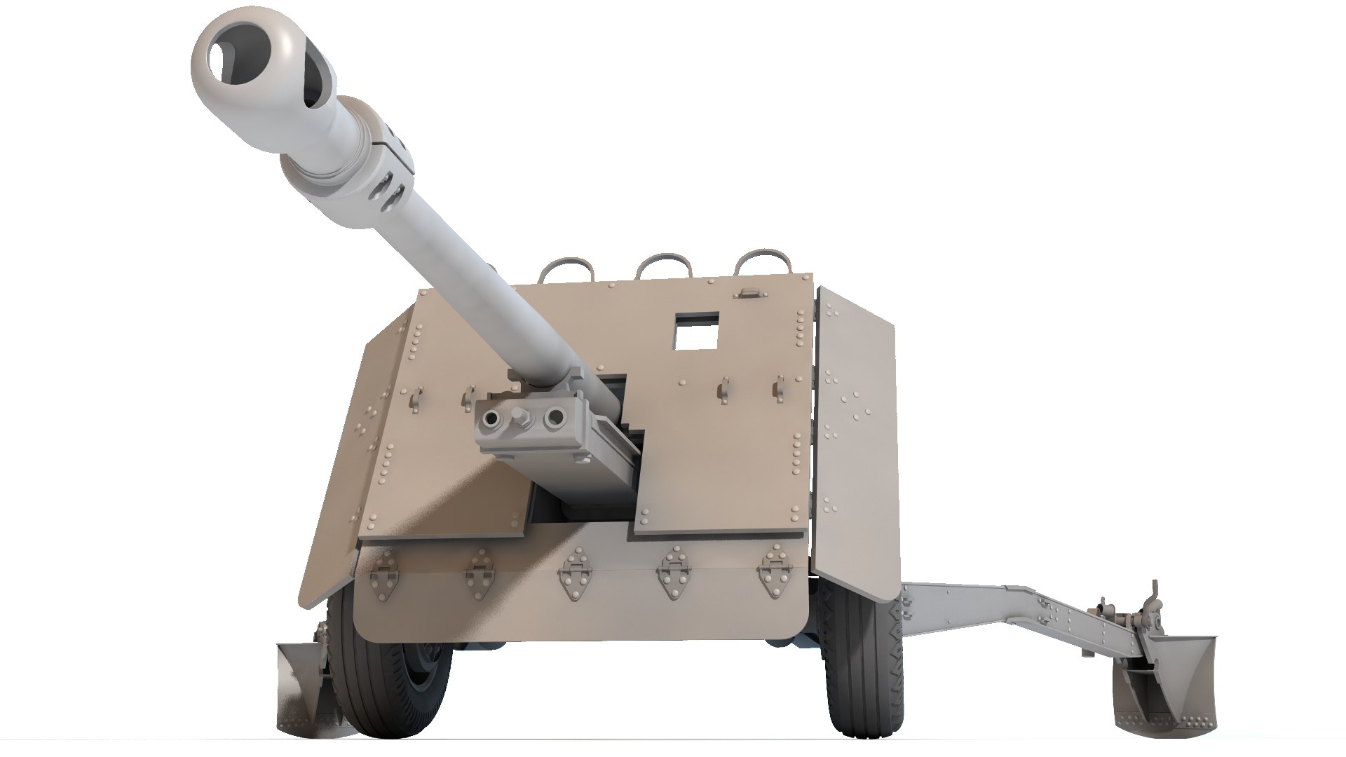 Ordnance QF17 Pounder Antitank Gun 3D Model - TurboSquid 2413780