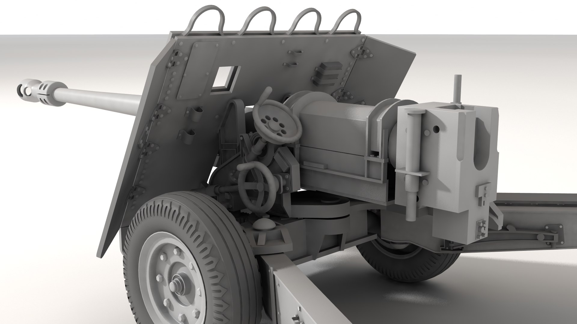 Ordnance QF17 Pounder Antitank Gun 3D Model - TurboSquid 2413780