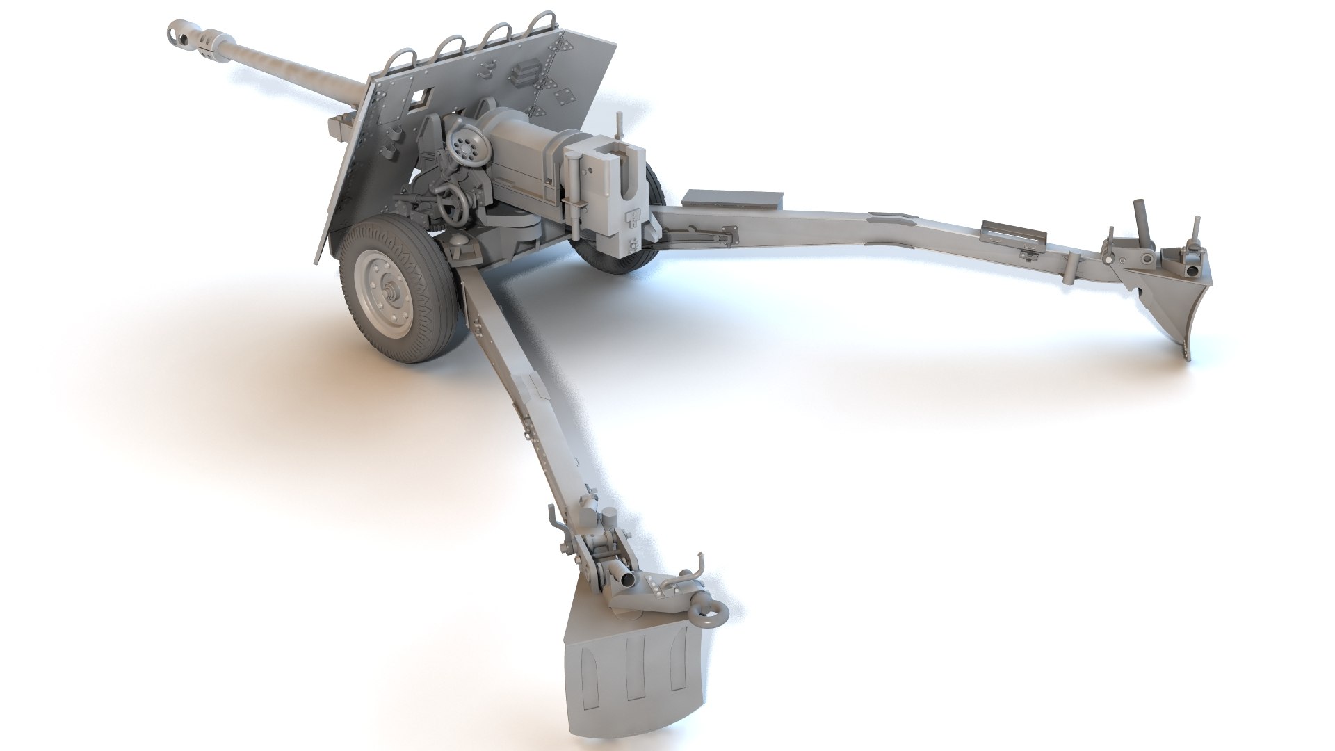 Ordnance QF17 Pounder Antitank Gun 3D Model - TurboSquid 2413780