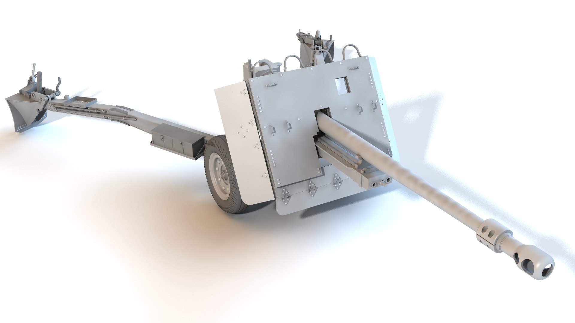 Ordnance QF17 Pounder Antitank Gun 3D Model - TurboSquid 2413780