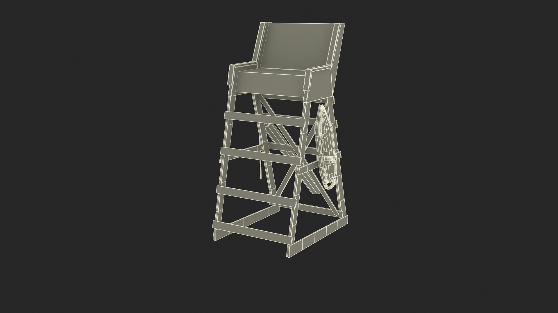Beach Lifeguard Chair 3D model - TurboSquid 2136206