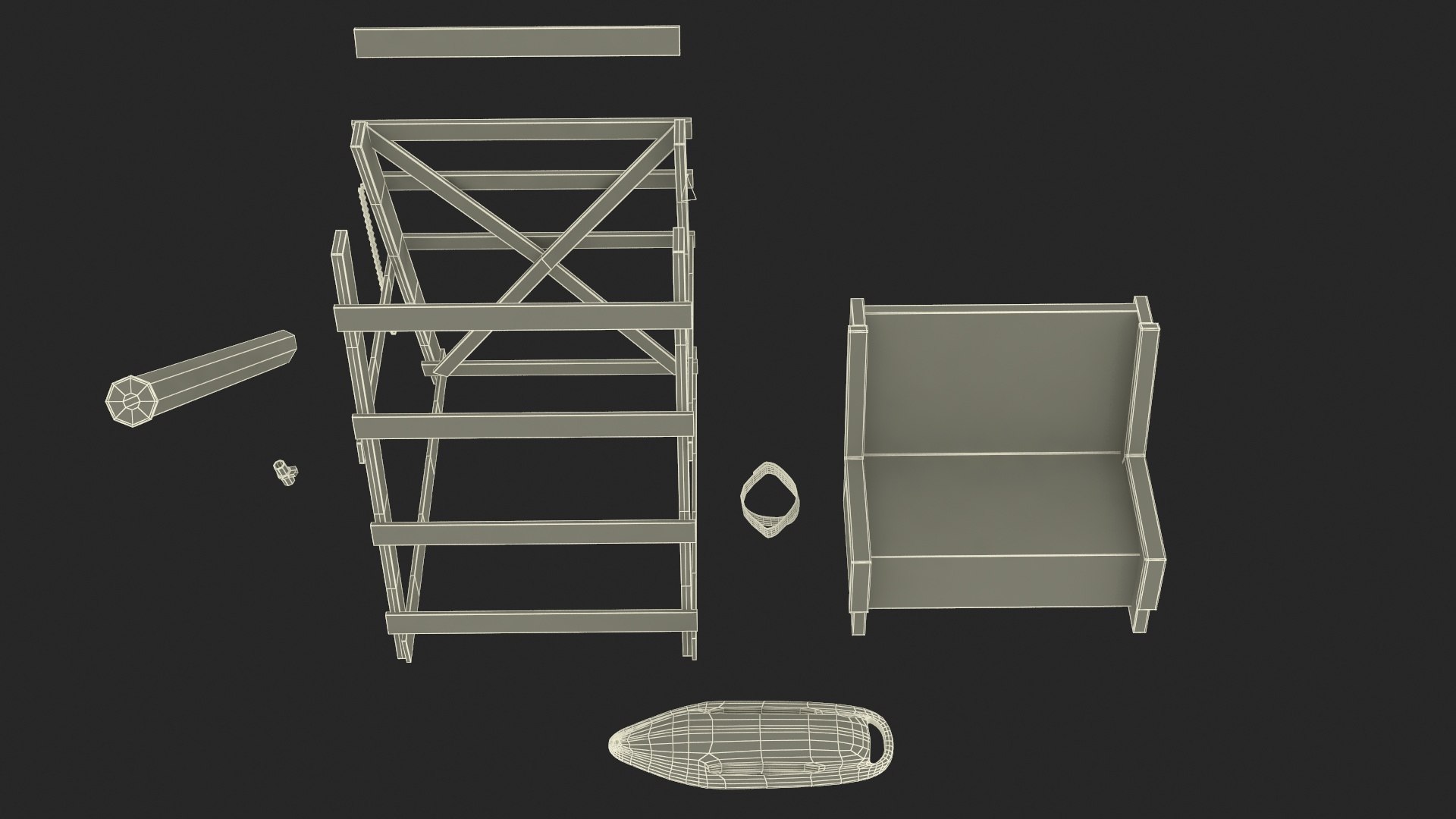 Beach Lifeguard Chair 3D Model - TurboSquid 2136206