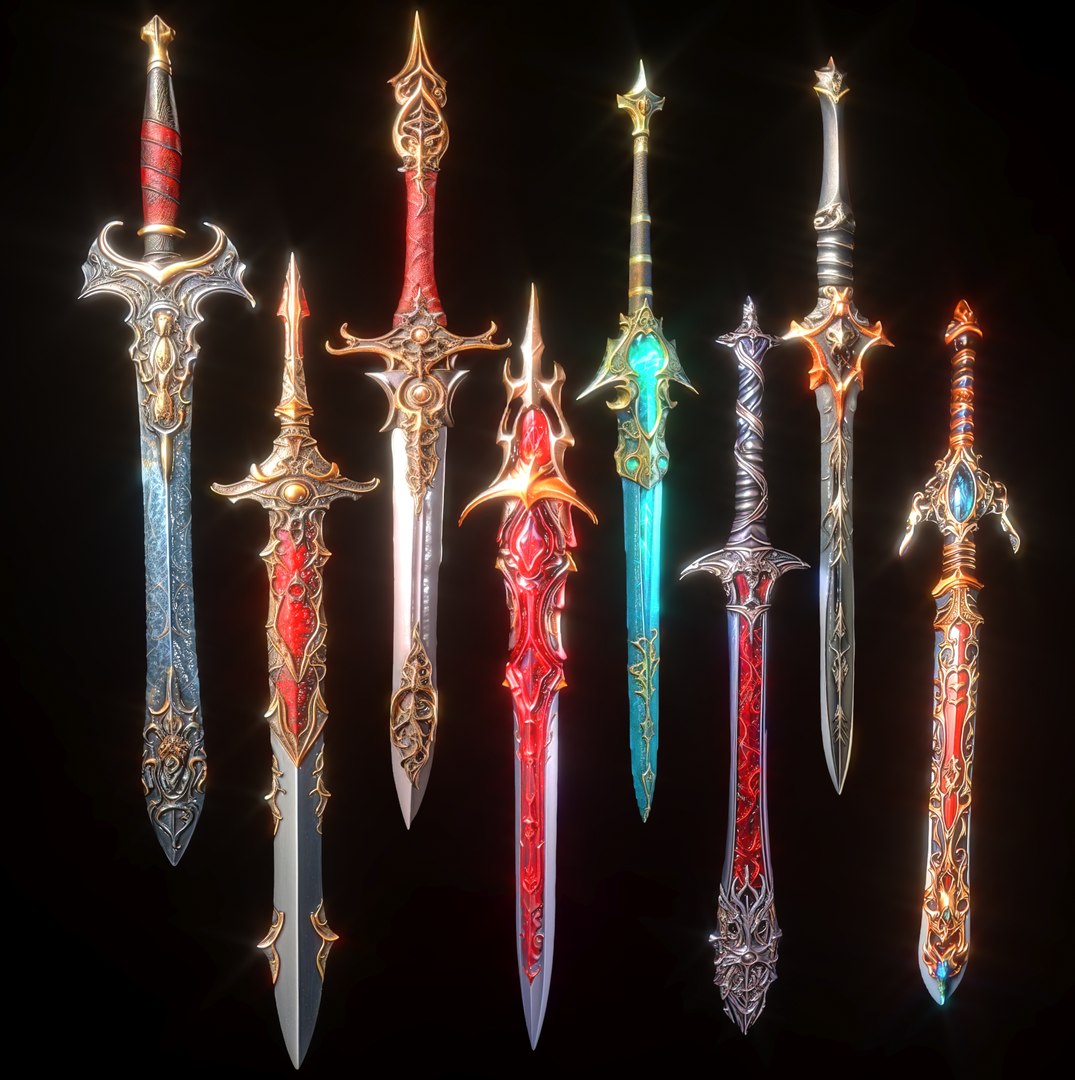 Magical Swords 3D Model - TurboSquid 2165199