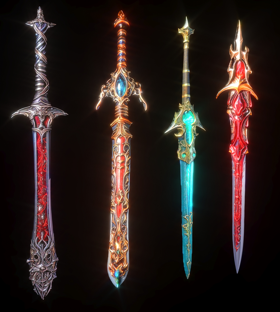 Magical Swords 3D Model - TurboSquid 2165199