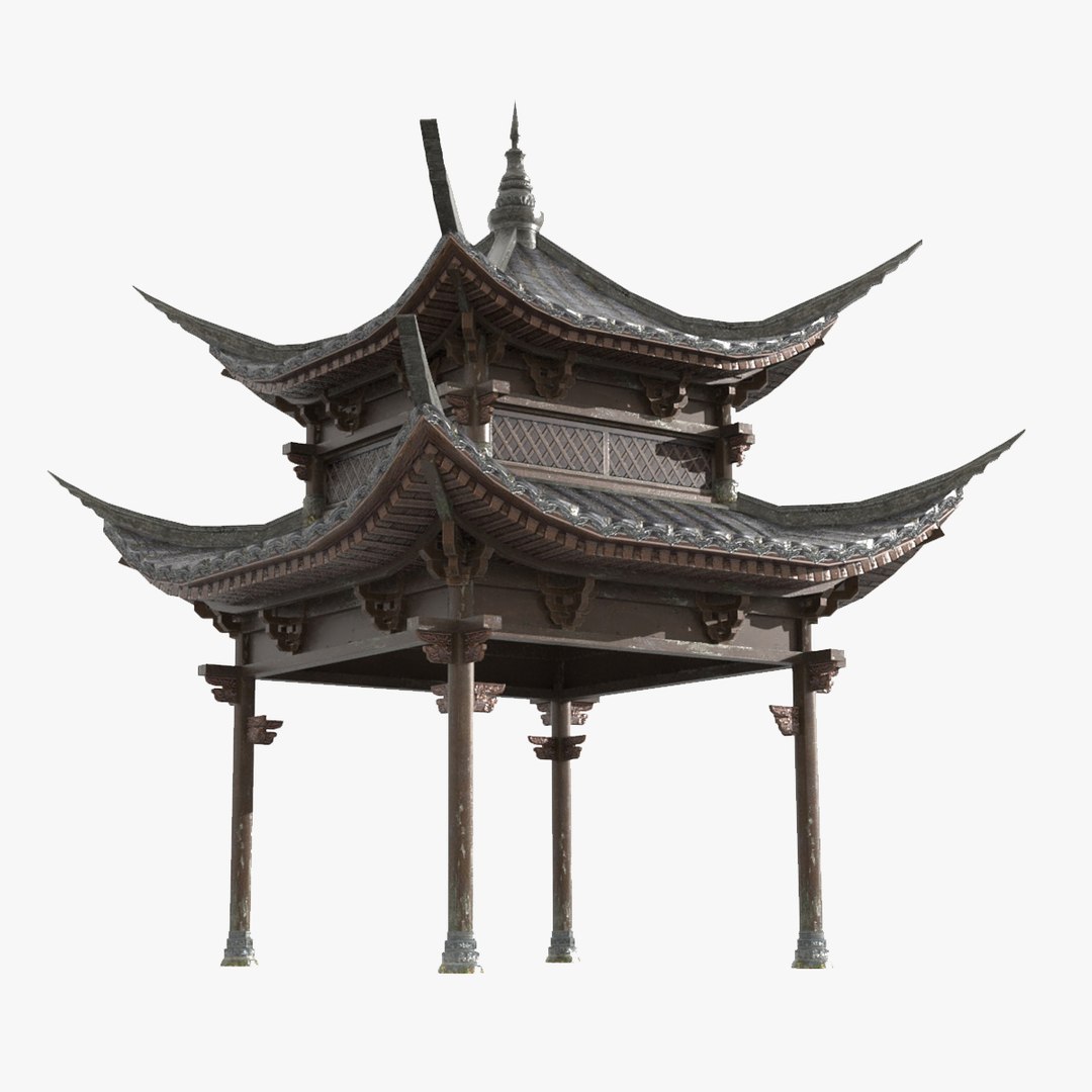 3D Ancient Asian Architecture Pavilion - TurboSquid 2031088