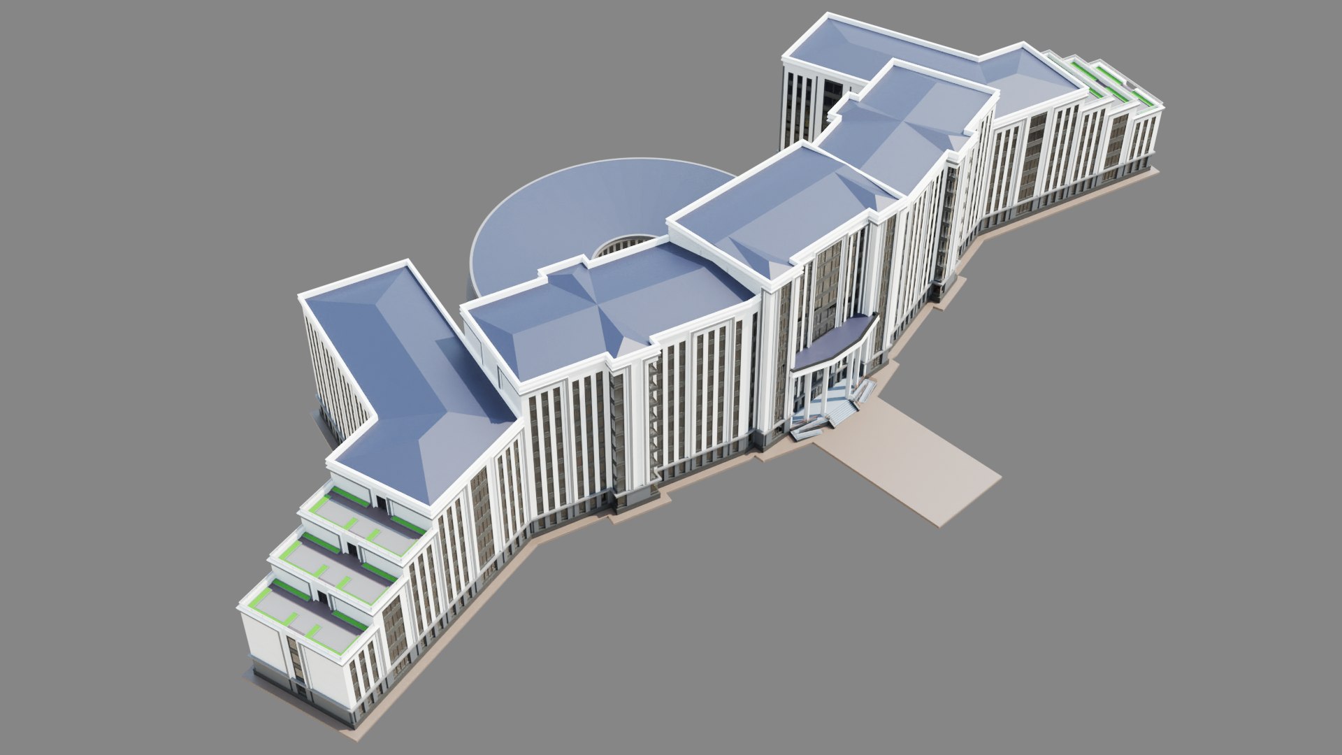 3D University Building - TurboSquid 2029092