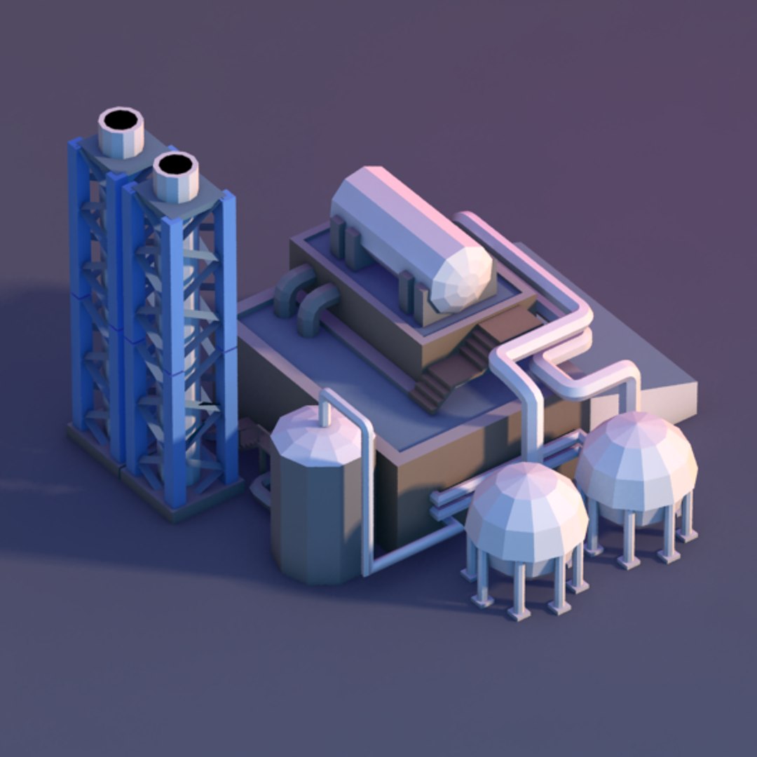 3d Model Of Chemical Plant