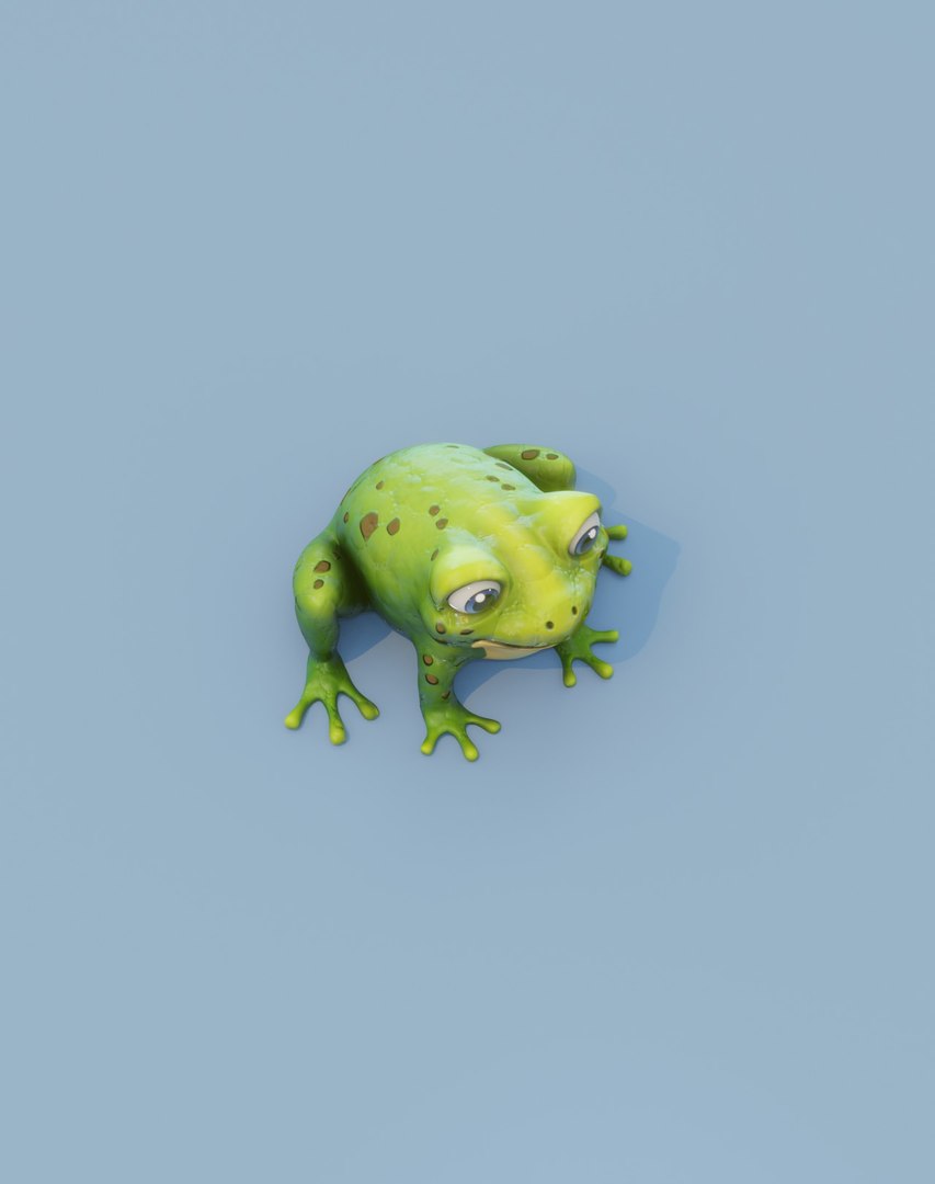 3D Cartoon Frog Animated - TurboSquid 1746187