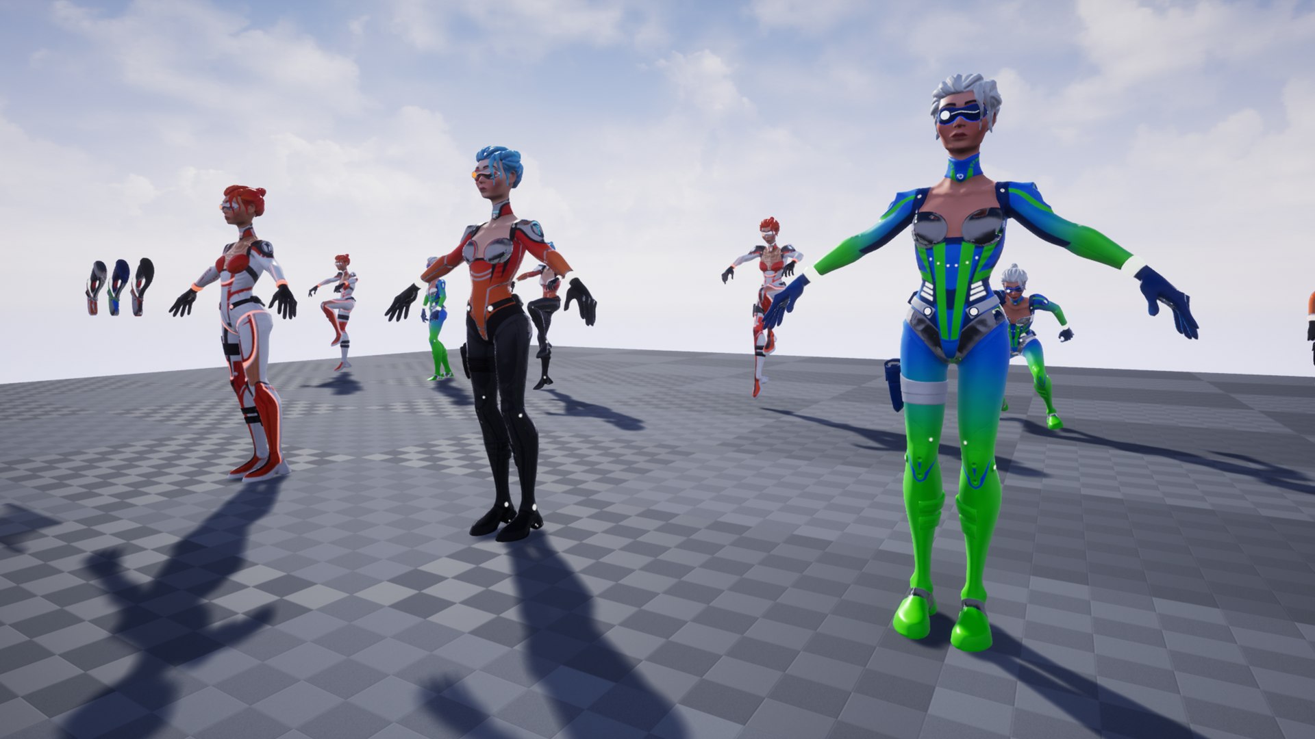 3D Low Poly Game Ready SCI Fi GIRL - TurboSquid 2149070